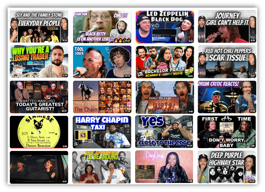 Reacting To The Reactionaries - A Collection of YouTube Music "Reaction ...